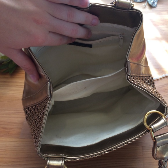 Warren Reed | Bags | Gold Vintage Handbag Braided Metallic Purse Bronze ...